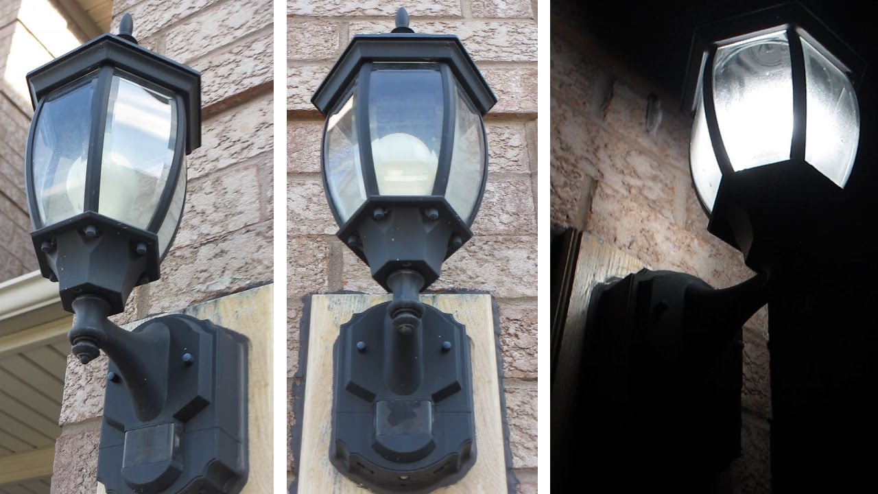 Heath Zenith 6-Sided Outdoor Motion Sensored Lantern (HZ-4192-BK ...