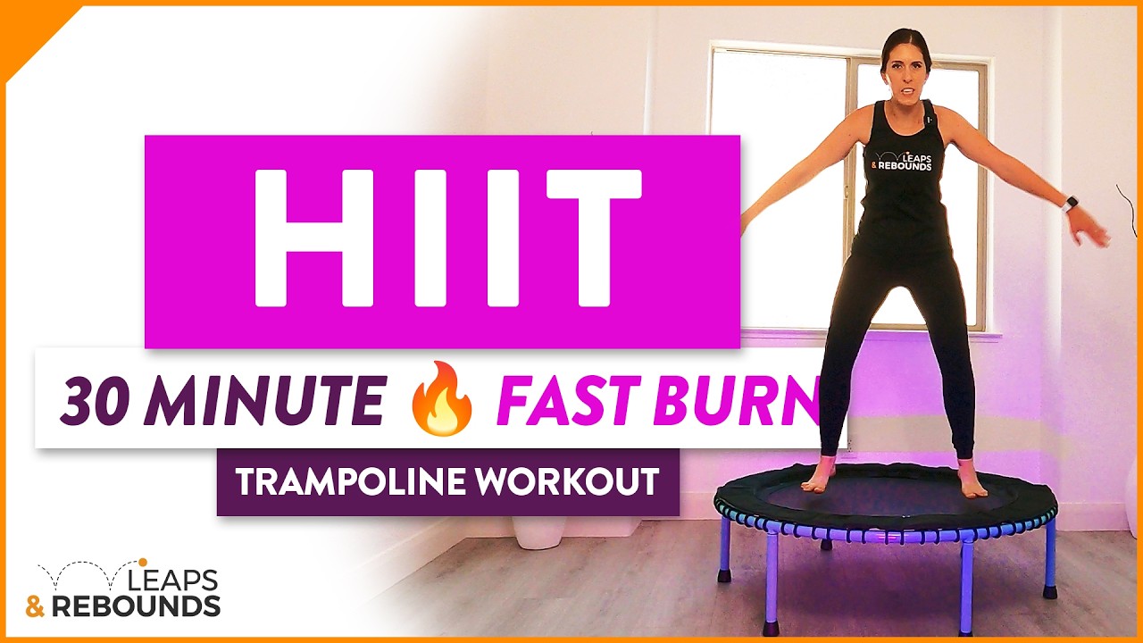 30 Minute Rebounder HIIT Workout For Weight Loss 🔥 Bounce Fit Babe ...