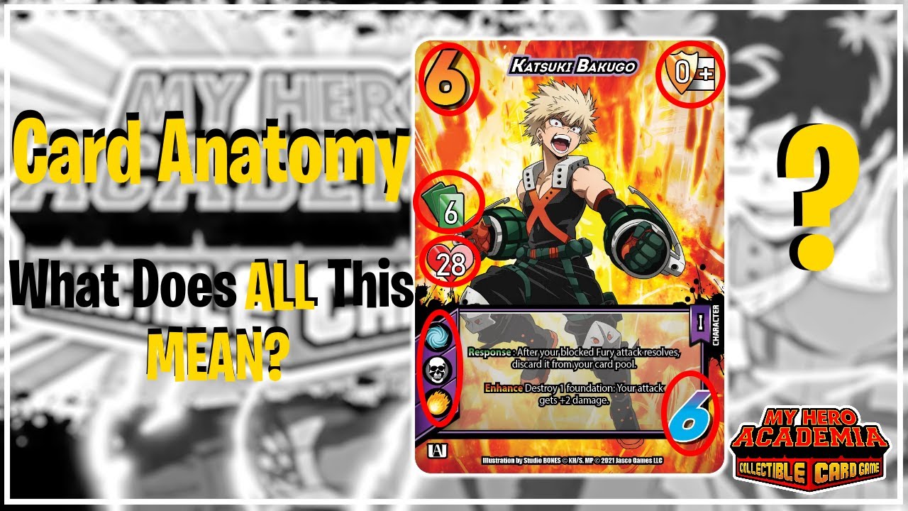 How To Play My Hero Academia CCG - Card Anatomy - YouTube