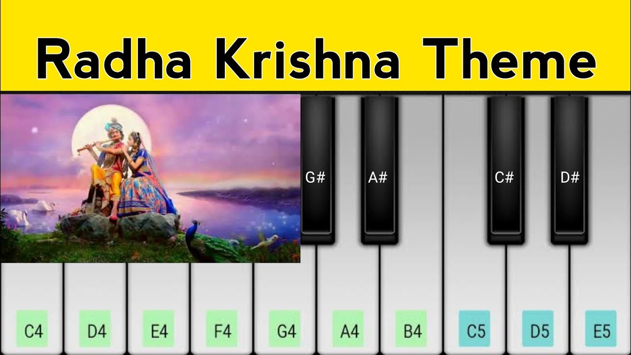 Radha Krishna Serial Song Piano Tutorial | Star Bharat | Stylish Piano ...