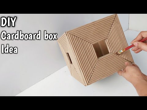 DIY Cardboard storage basket/Beautiful diy you can make with waste ...