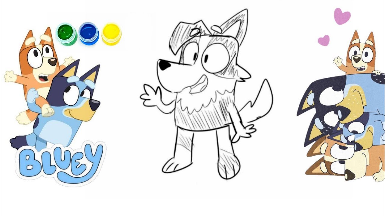 Bluey Different Versions Playtime 💙😁💜 Bluey Compilation Drawing | Bluey ...