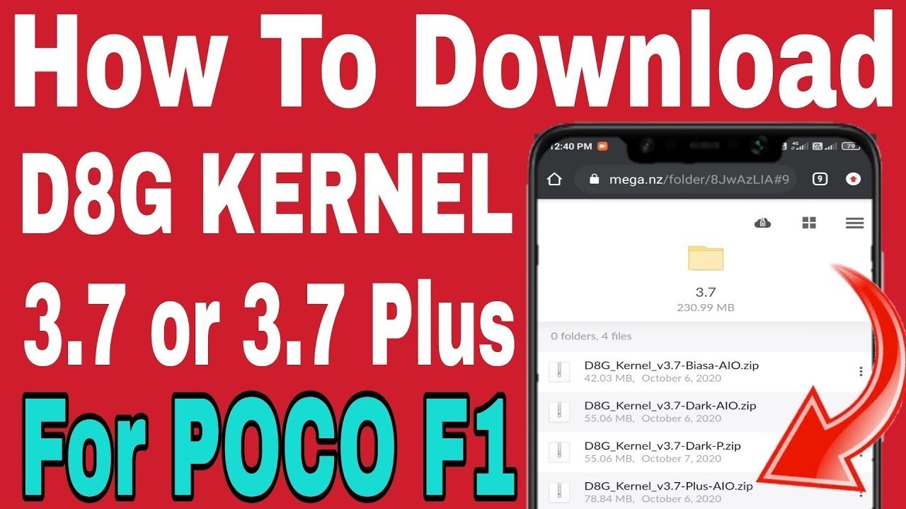 How To Download D8G Kernel 3.7 or 3.7 Plus For POCO F1 | Best Gaming Kernel For POCO F1 - YouTube