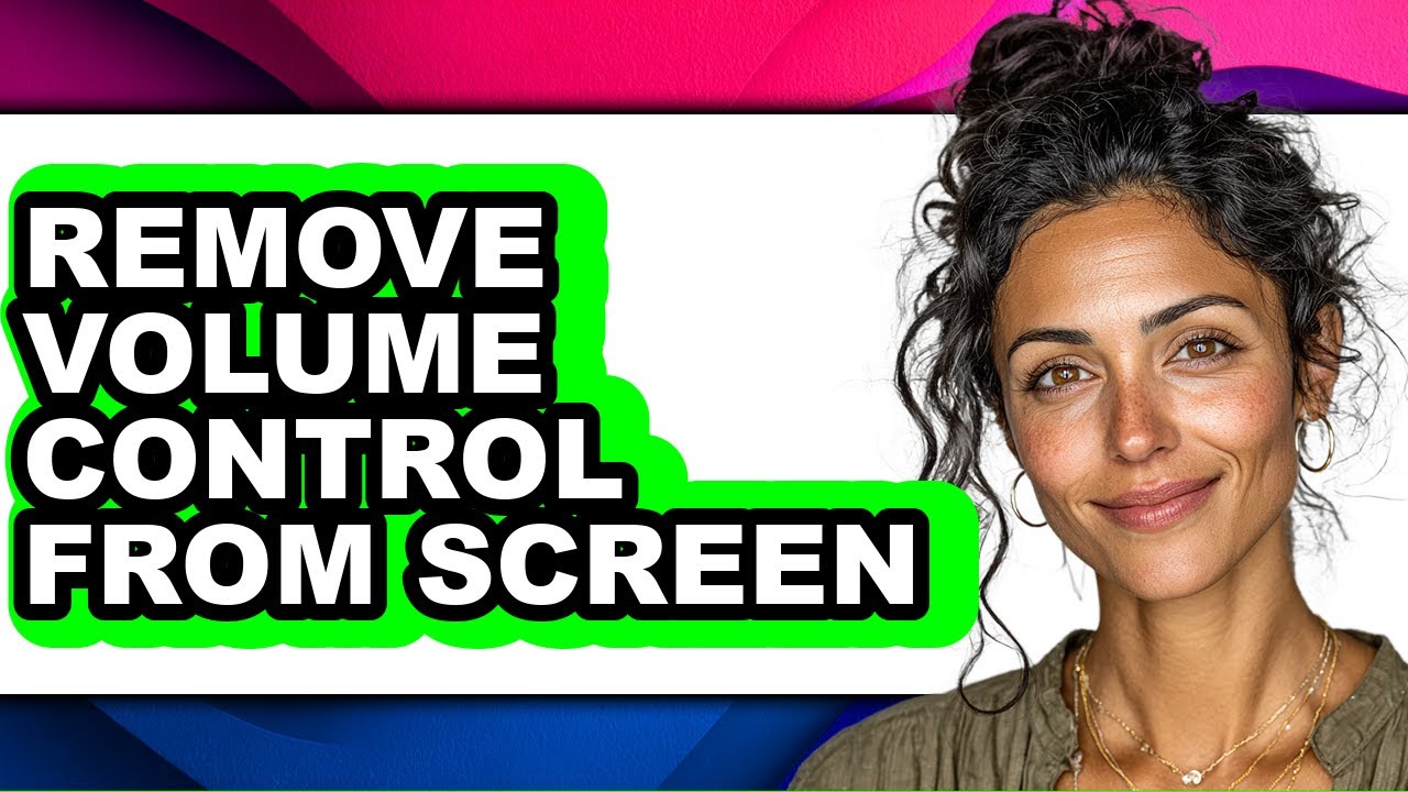 How to Remove Volume Control from Screen (updated) - YouTube