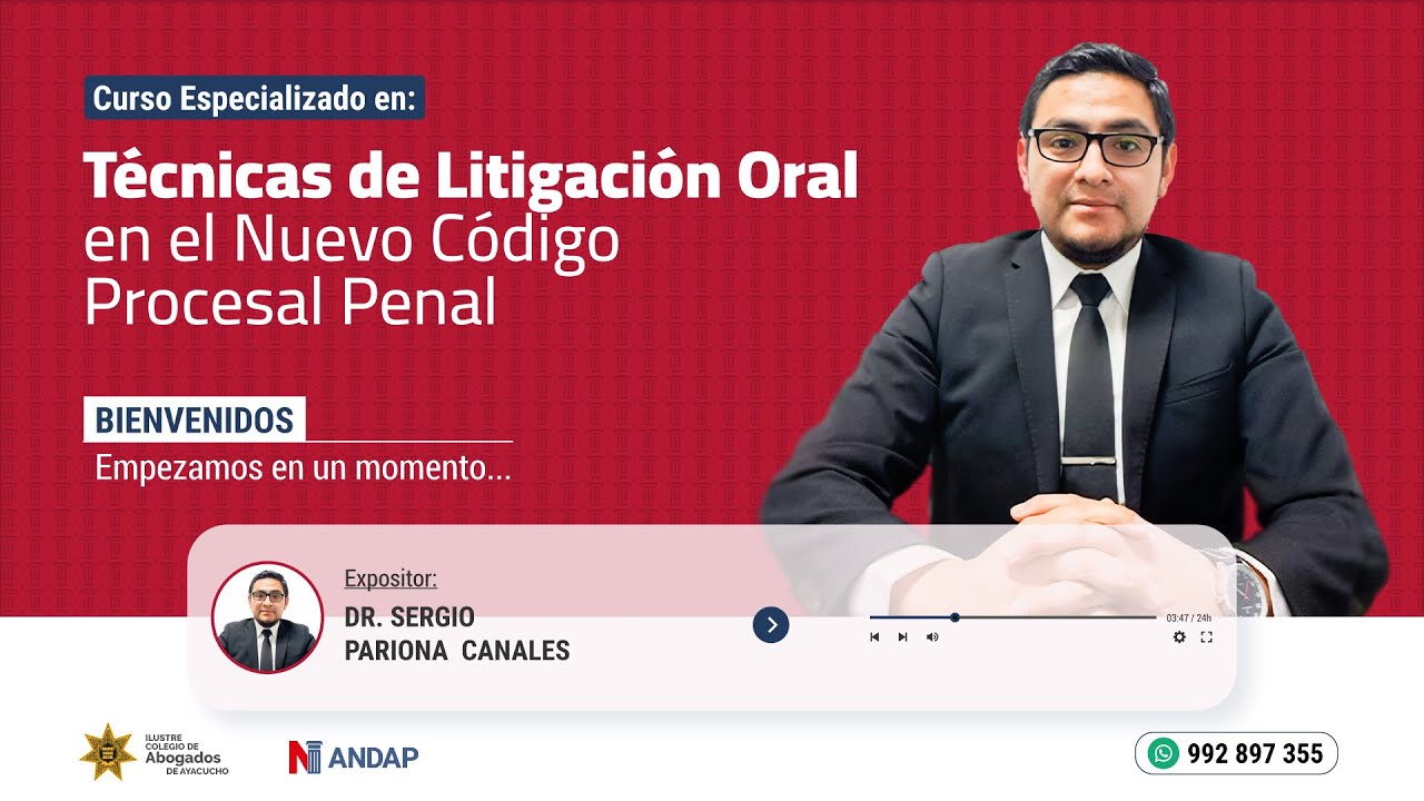 𝐓𝐞́𝐜𝐧𝐢𝐜𝐚𝐬 𝐝𝐞 𝐋𝐢𝐭𝐢𝐠𝐚𝐜𝐢𝐨́𝐧 𝐎𝐫𝐚𝐥 𝐞𝐧 𝐞𝐥 𝐍𝐮𝐞𝐯𝐨 𝐂𝐨́𝐝𝐢𝐠𝐨 𝐏𝐫𝐨𝐜𝐞𝐬𝐚𝐥 𝐏𝐞𝐧𝐚𝐥/𝐃𝐫 ...