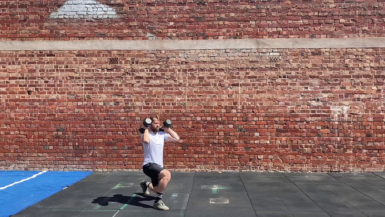 Double Dumbbell Static Lunge (Front Rack) - YouTube