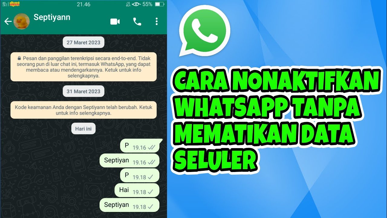 Cara Menonaktifkan WhatsApp Tanpa Mematikan Data Seluler - YouTube