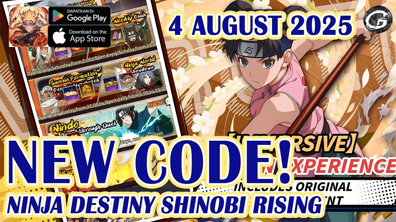 🎁 NEW CODE Ninja Destiny Shinobi Rising Giftcode & Redeem Code 4 August ...