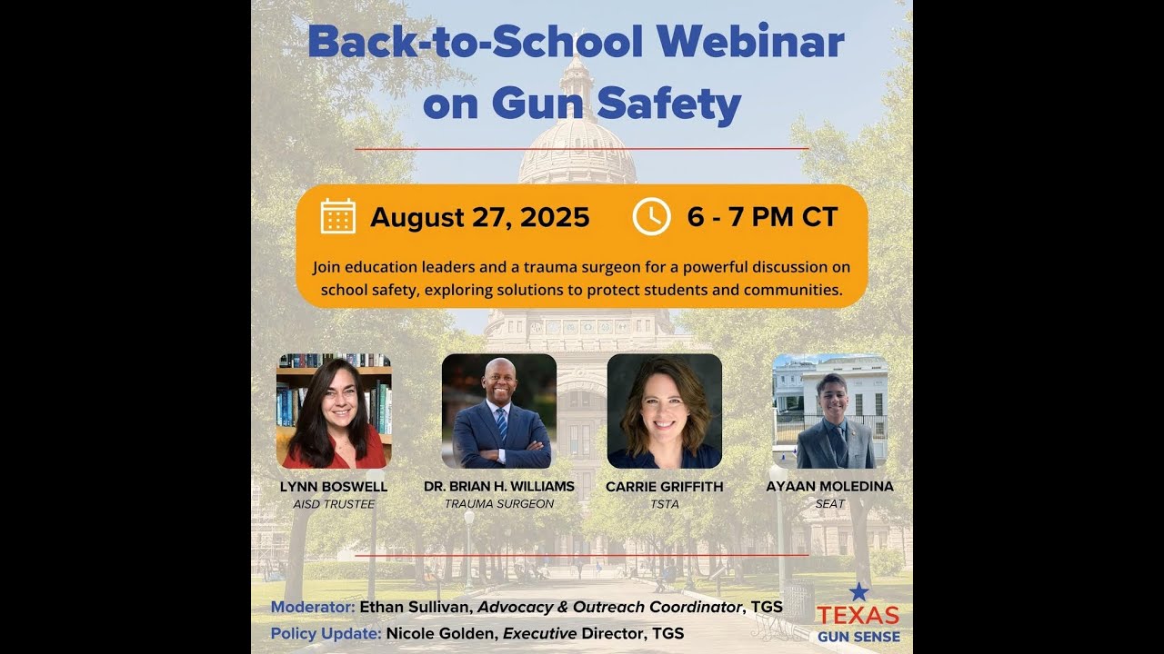 Back to School Gun Safety Webinar - August 28, 2025 - YouTube