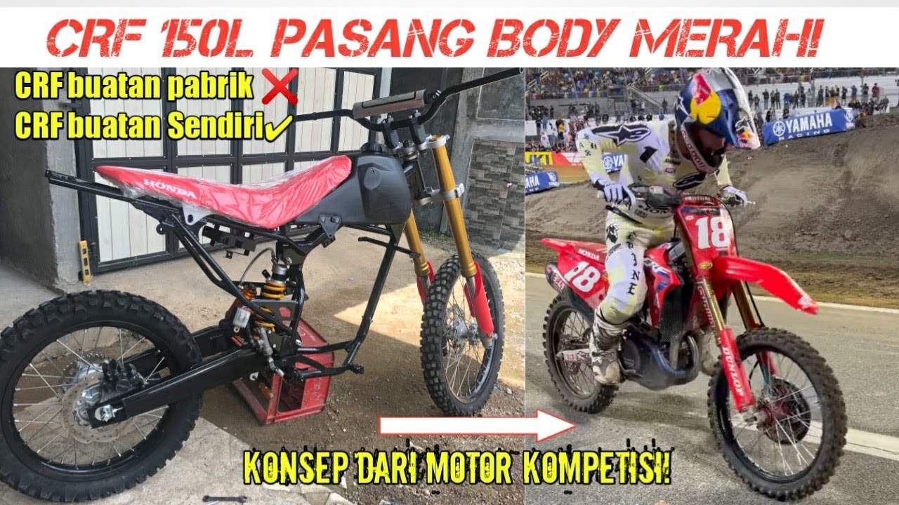 Perakitan Honda CRF 150 Part 2, Pasang Stang Fatbar+ Raiser KLX SE dan ...