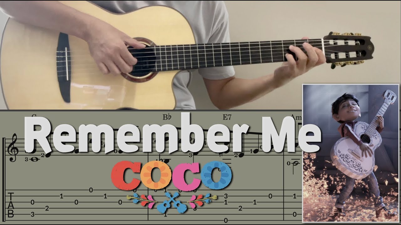 Remember Me / Coco (Guitar) [Notation + TAB] - YouTube