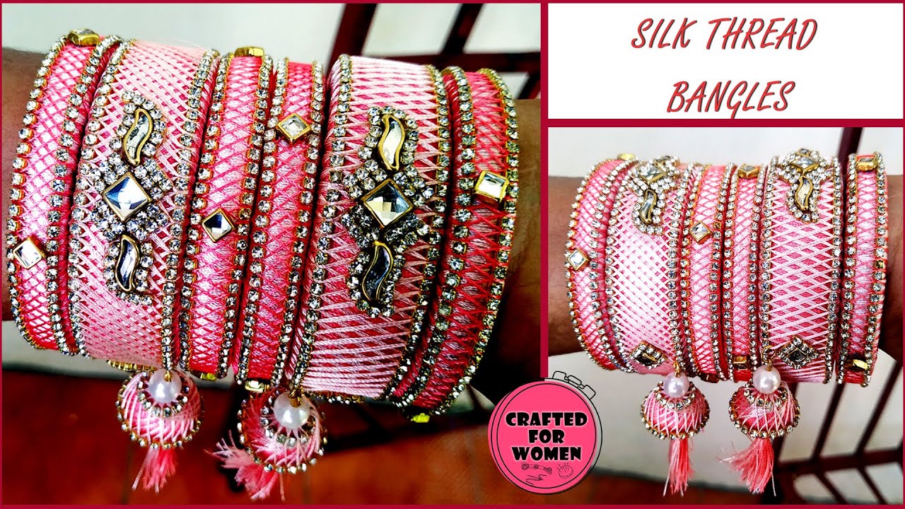 Making silk thread designer bangles | Crafted for women | DIY - YouTube