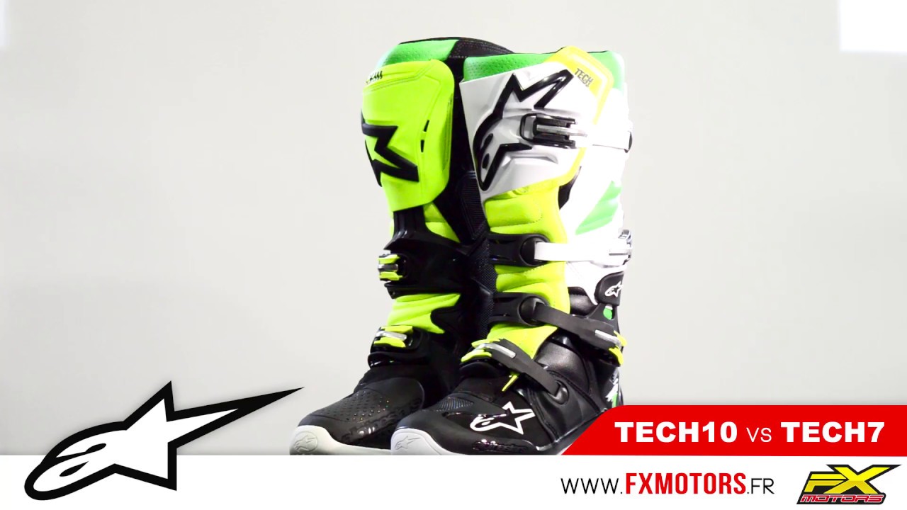 Bottes Motocross Alpinestars Tech10 vs Tech 7 - YouTube