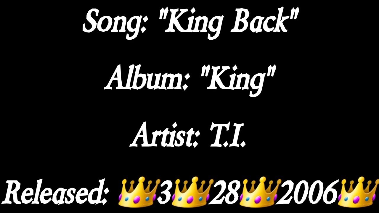 T.I. - King Back (Lyrics)*EXPLICIT - YouTube