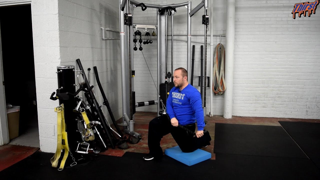 Half Kneeling Cable Chop - THIRSTgym.com - YouTube