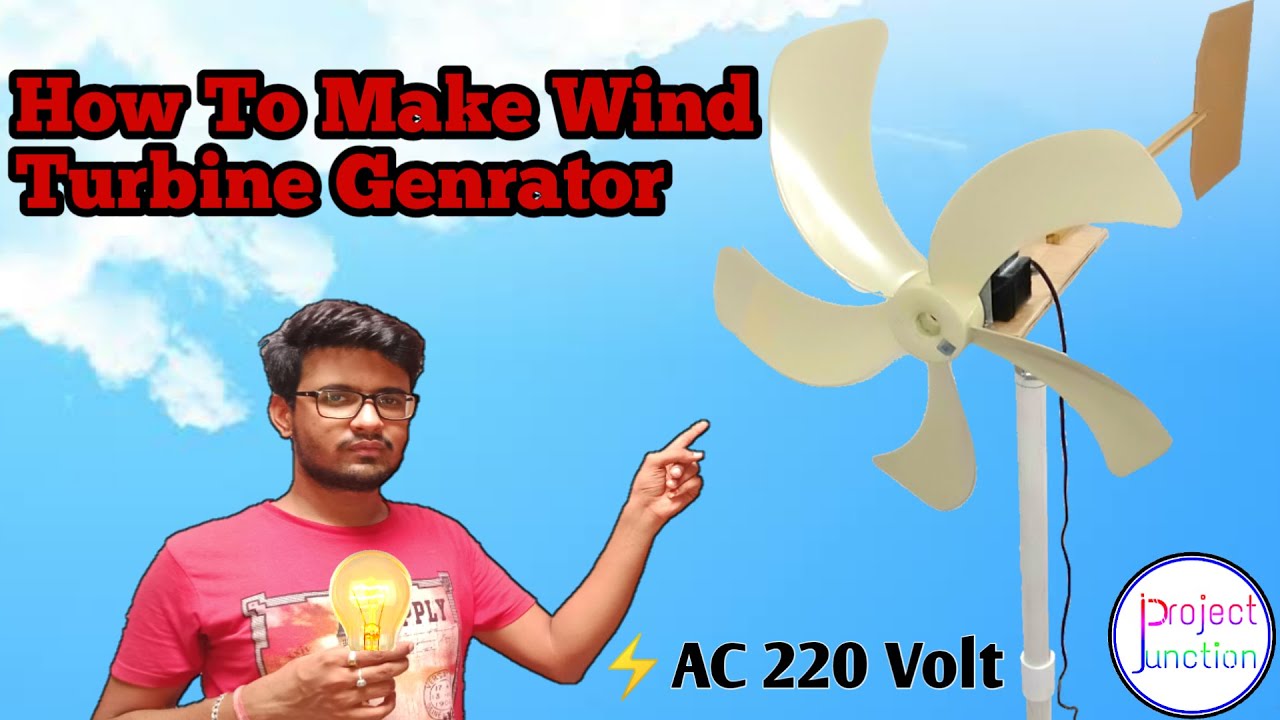 How To Make Wind Turbine Generator At Home | कूलर पंप से पवन चक्की ...