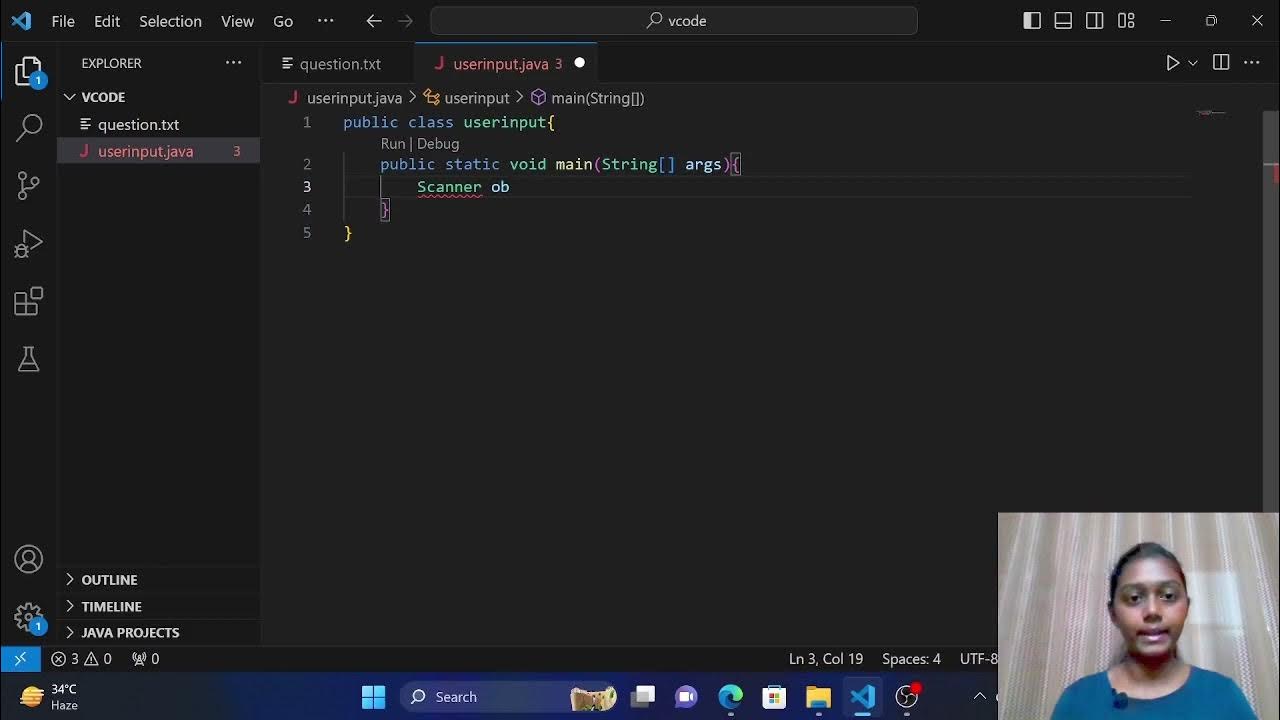 Hackerrank Day 3 Question 1 100 Days Of Coding In Java V Code Csi Vit Ap Youtube
