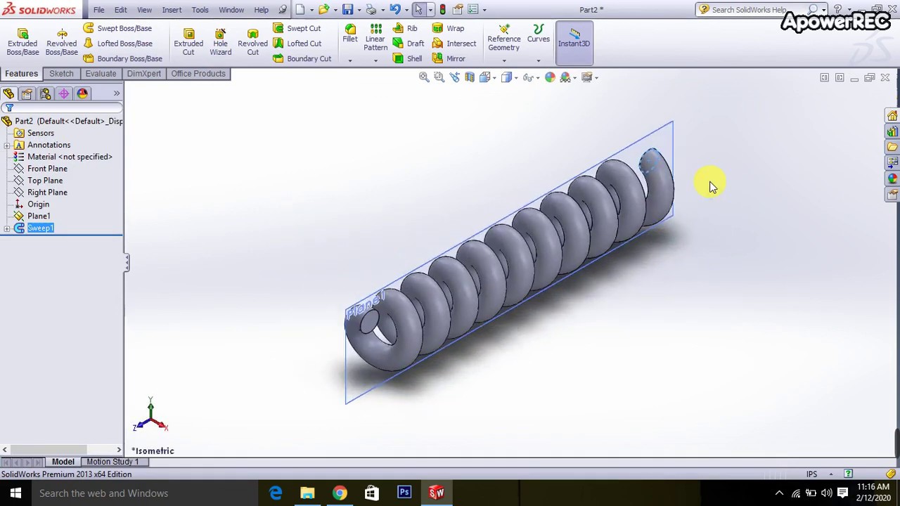 Helix feature in Solidworks 01 - Redesign Engineering - YouTube