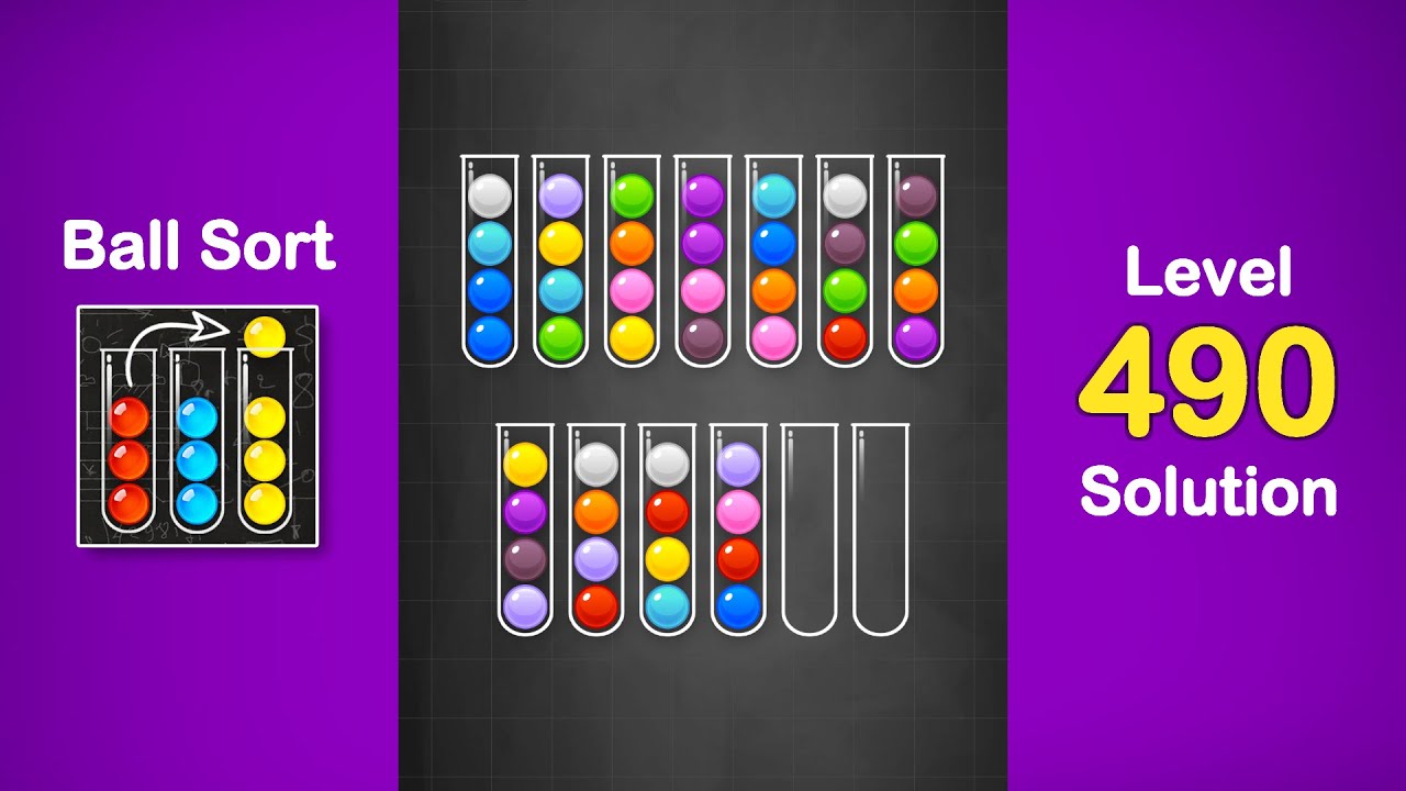 Ball Sort Puzzle Solution Level 490 - YouTube