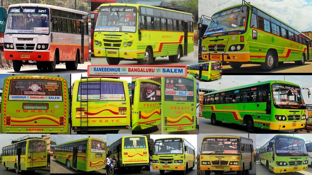NWKRTC RANEBENNUR TO SALEM BS3 TO BS6 | NWKRTC LONGEST BUS # ...