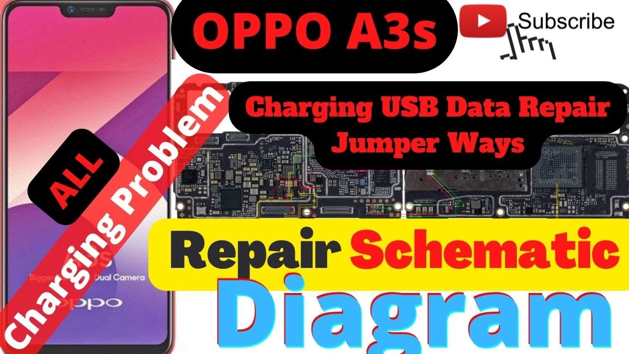 oppo a3s Charging Problem Solution Repair Schematic Diagram - YouTube