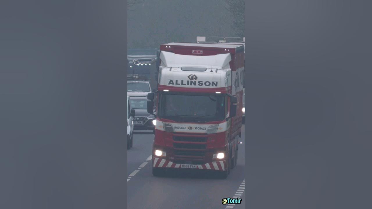 SCANIA R450 - Allinson - A1(M) motorway #truckspotting #tomir - YouTube