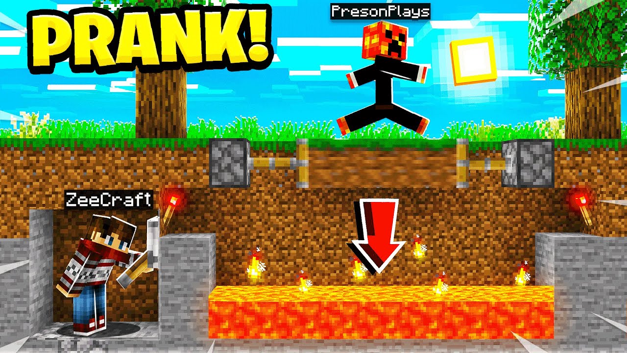 I PRANKED PRESTON! - Stealing PrestonPlayz Diamonds in Minecraft! - YouTube