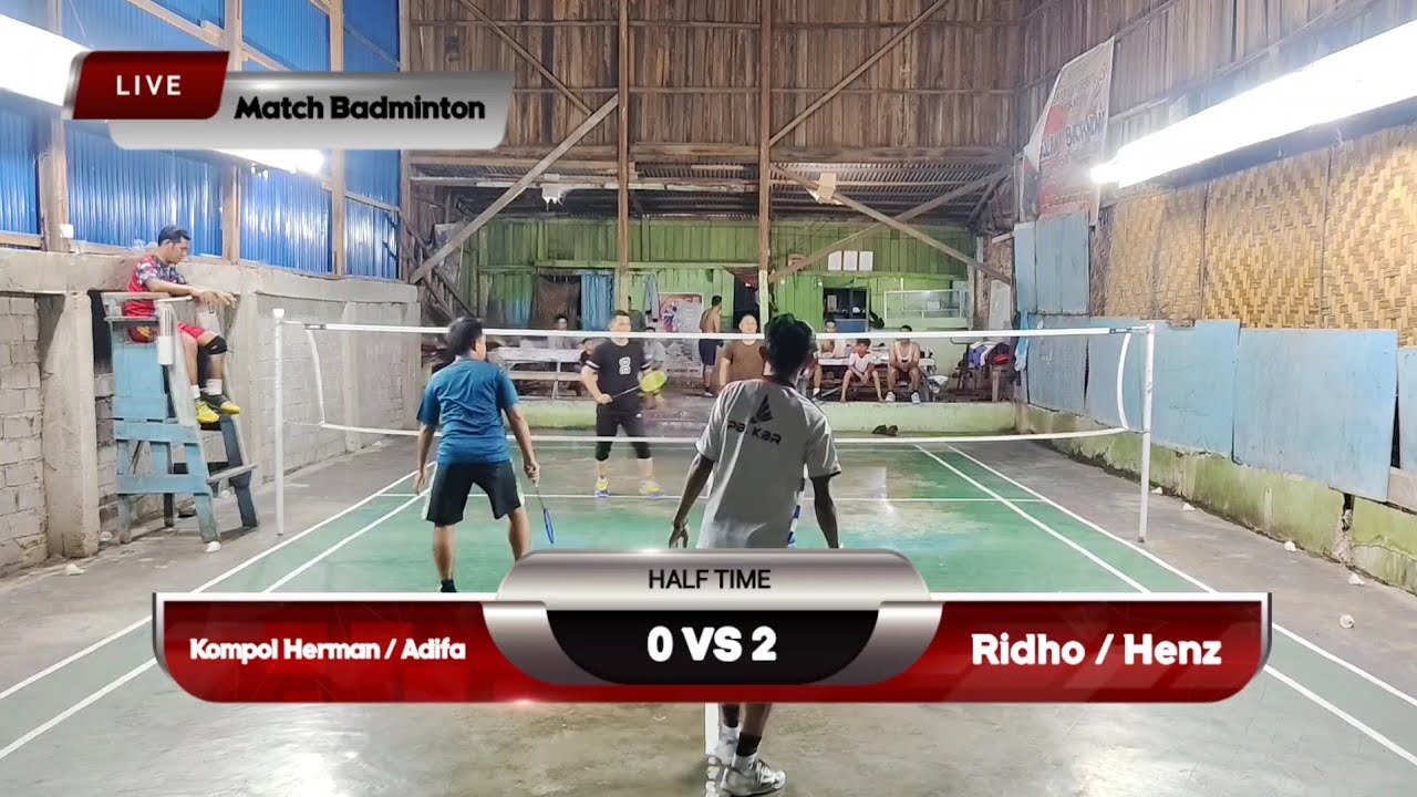 Match Badminton | Kompol Herman / Adifa (0) VS (2) Henz / Ridho | PB ...