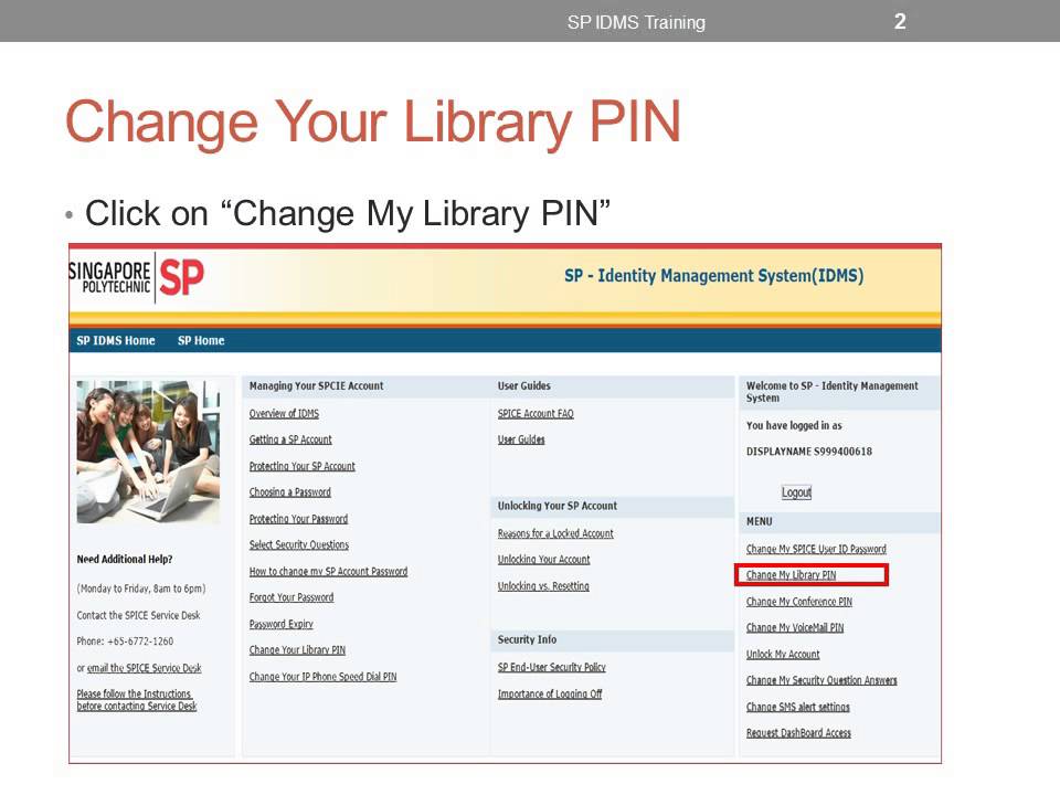 Change library PIN - YouTube