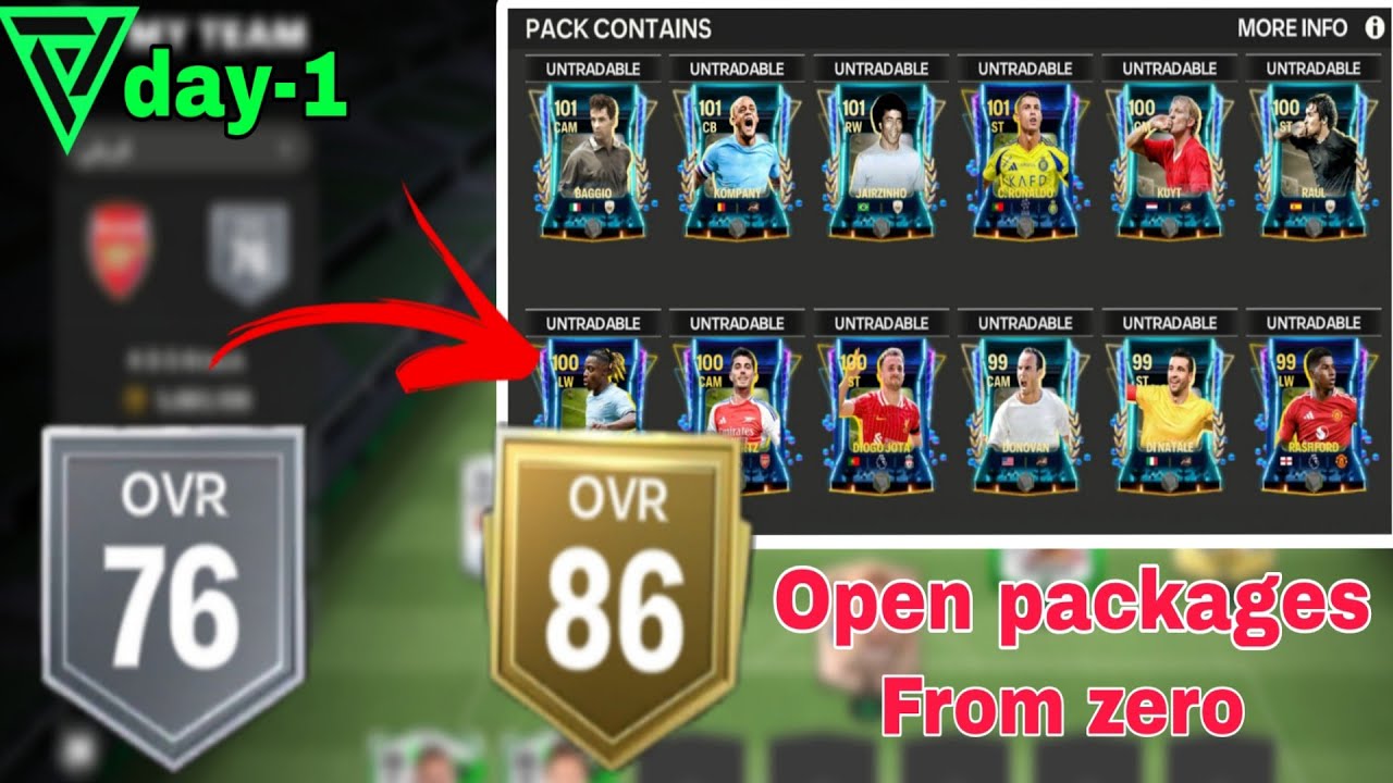 Fc mobile 24: Building a team from scratch & opening packs - YouTube