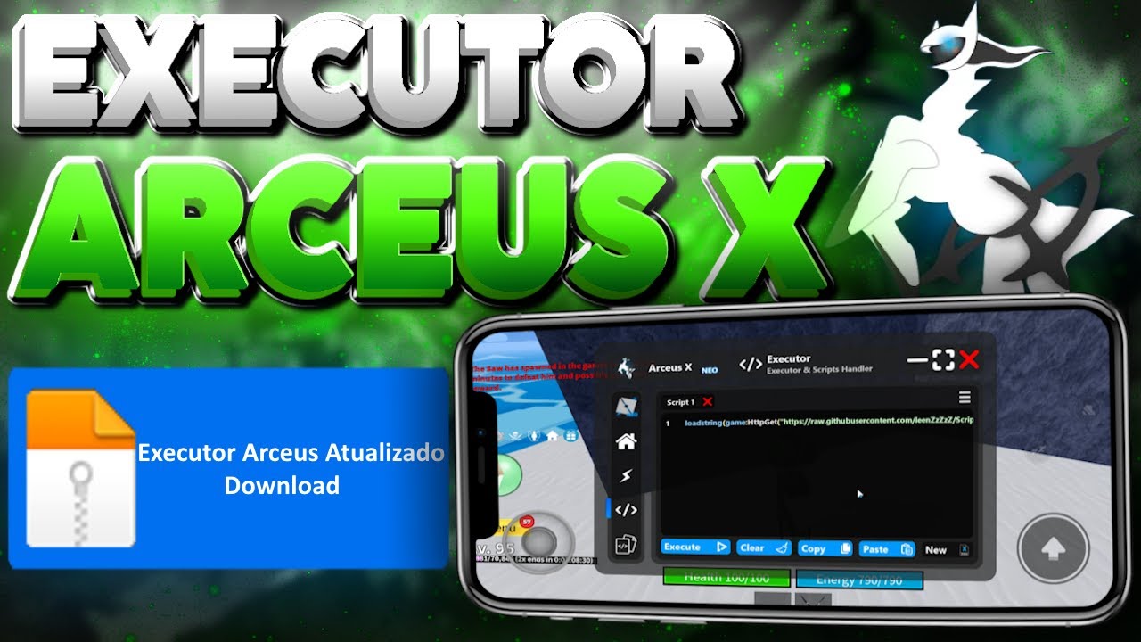 ATUALIZOU! EXECUTOR ARCEUS X 1.5.0 Celular e PC (100% UNC) - Script ...