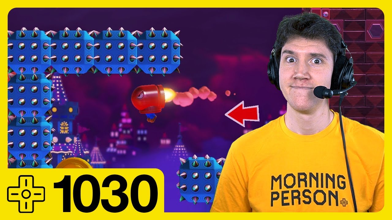 Bullet Bill Mask Sky Acrobatics | Morning Mario #1030 - YouTube