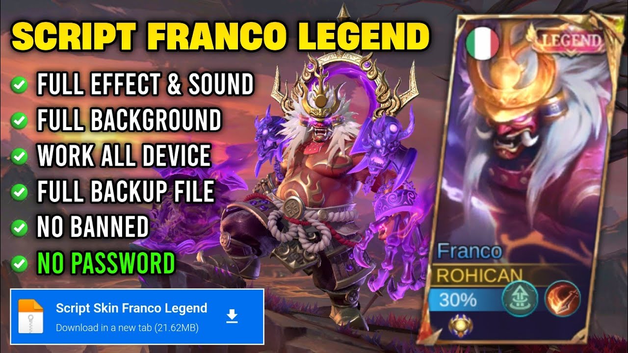 Script Skin Franco Legend No Password | Script Skin Franco King Of Hell ...
