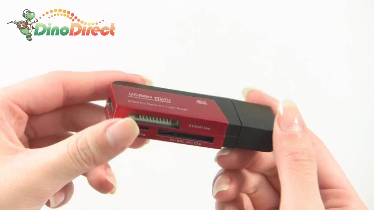 Compact Quad Play USB MS SD Micro SD Card Reader CR519 - dinodirect ...