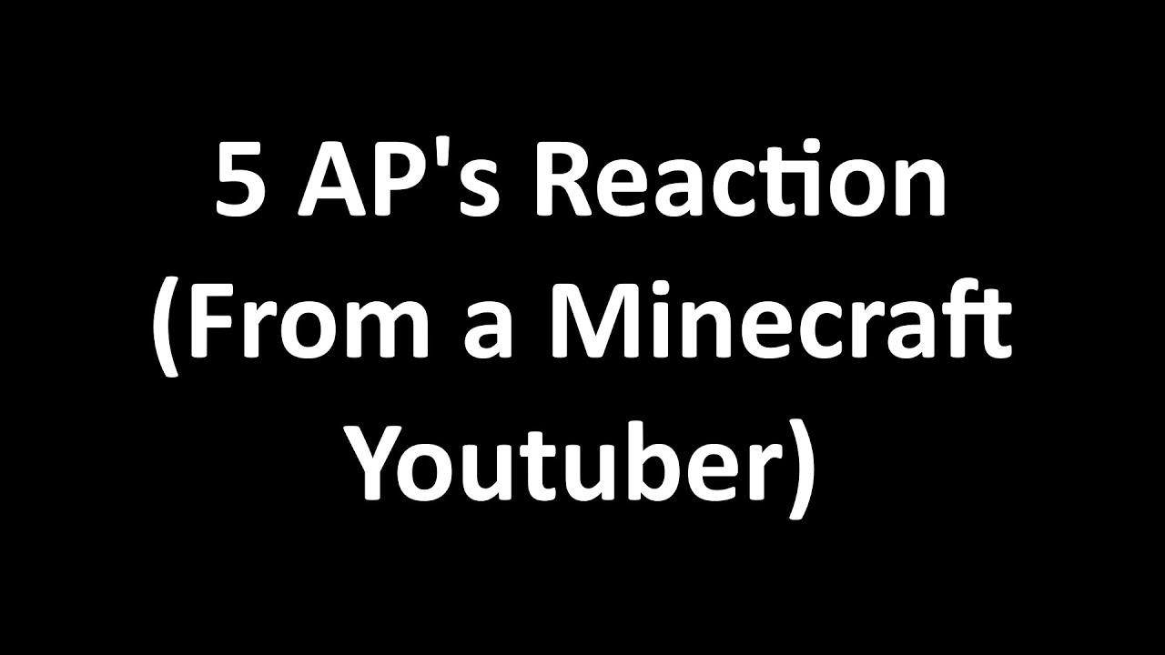 Minecraft Youtuber AP Test Score Reaction 2024 - YouTube