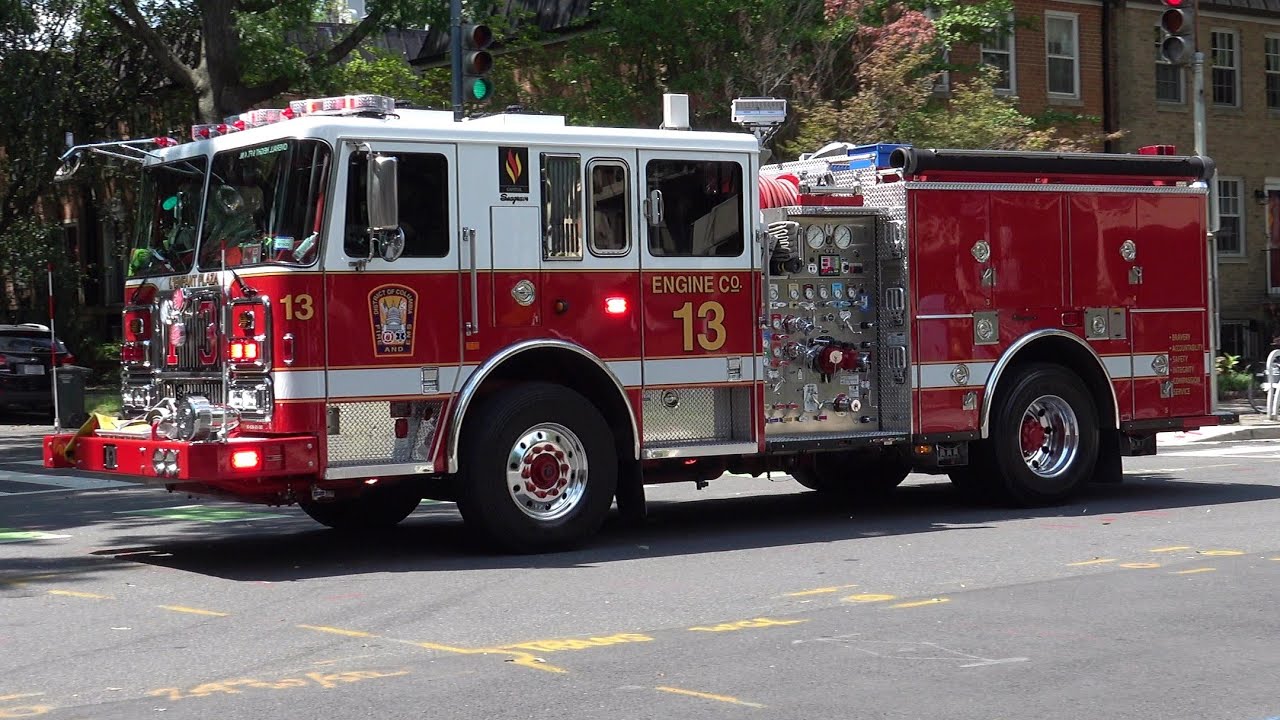 DC Fire and EMS Engine 13 Responding - YouTube