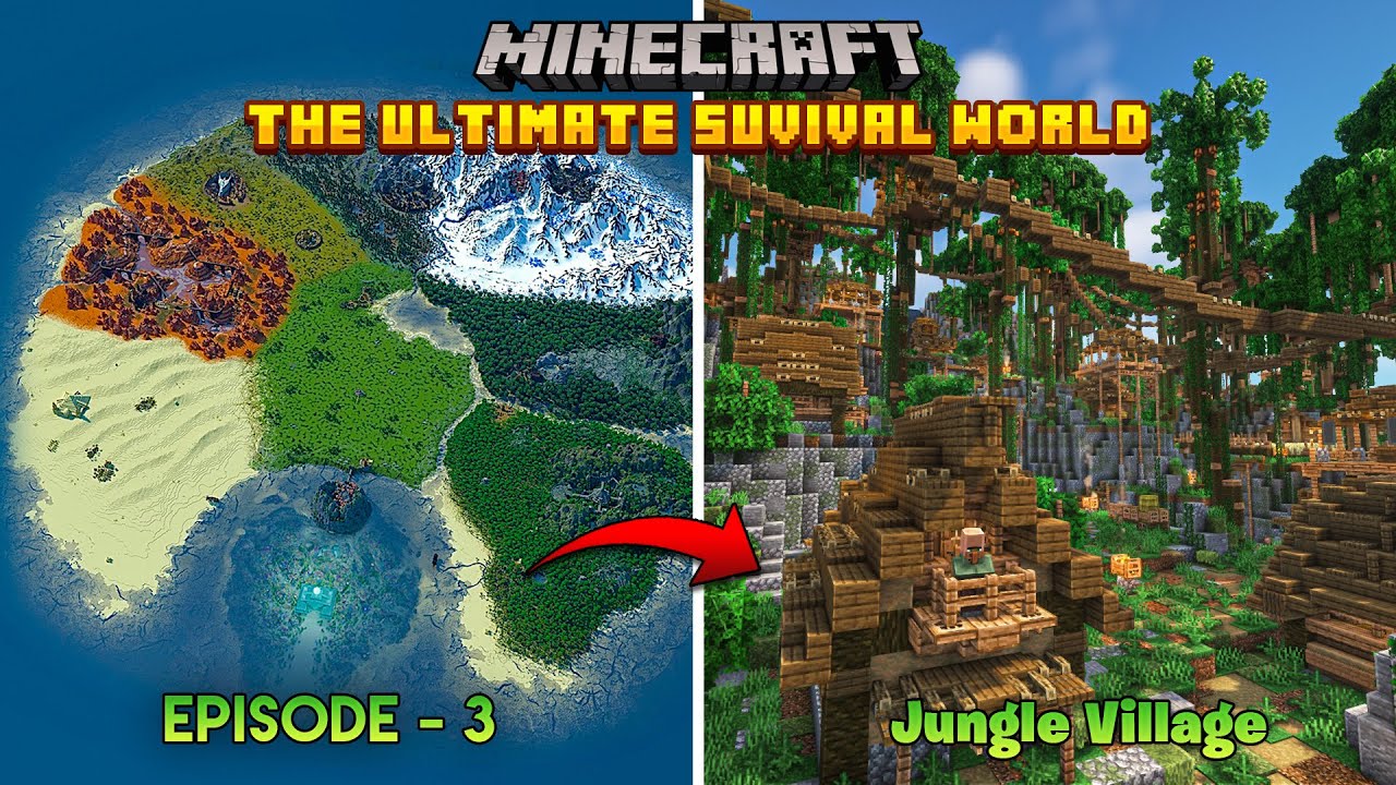 I Found Jungle Village in Ultimate Survial World | USW Series #3 ...