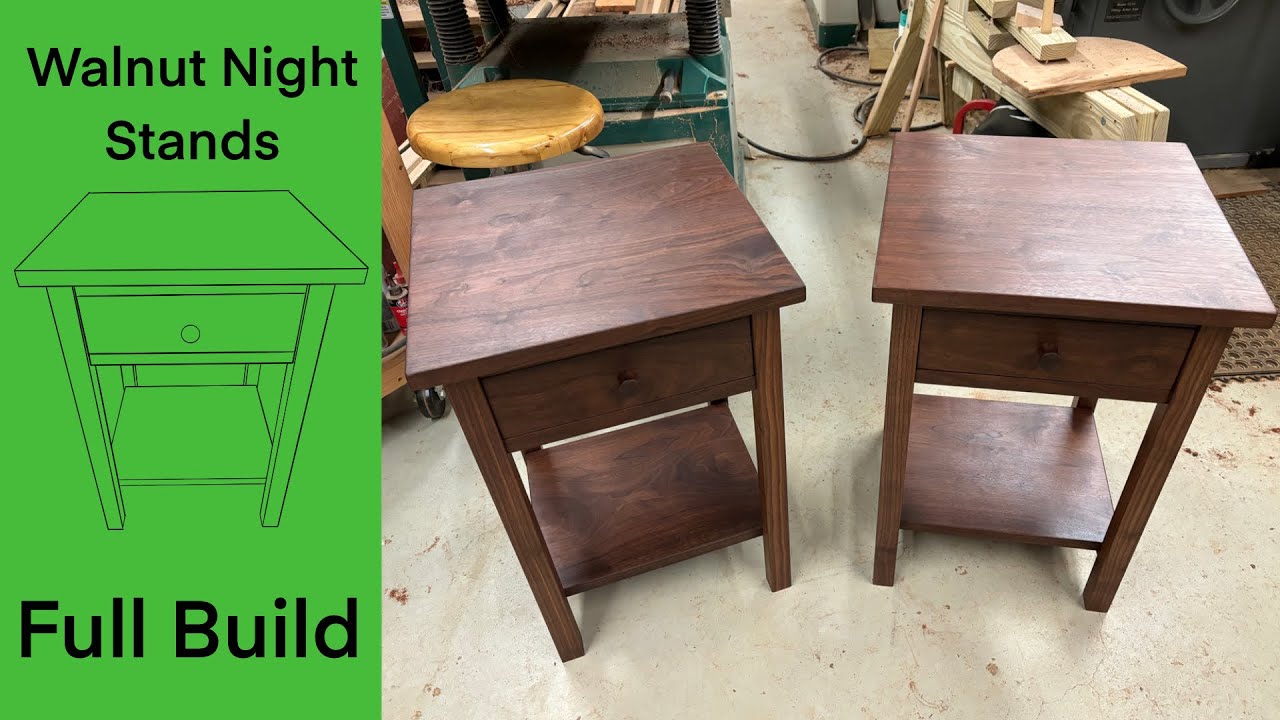 Walnut Night Stands | Full Build Compilation - YouTube