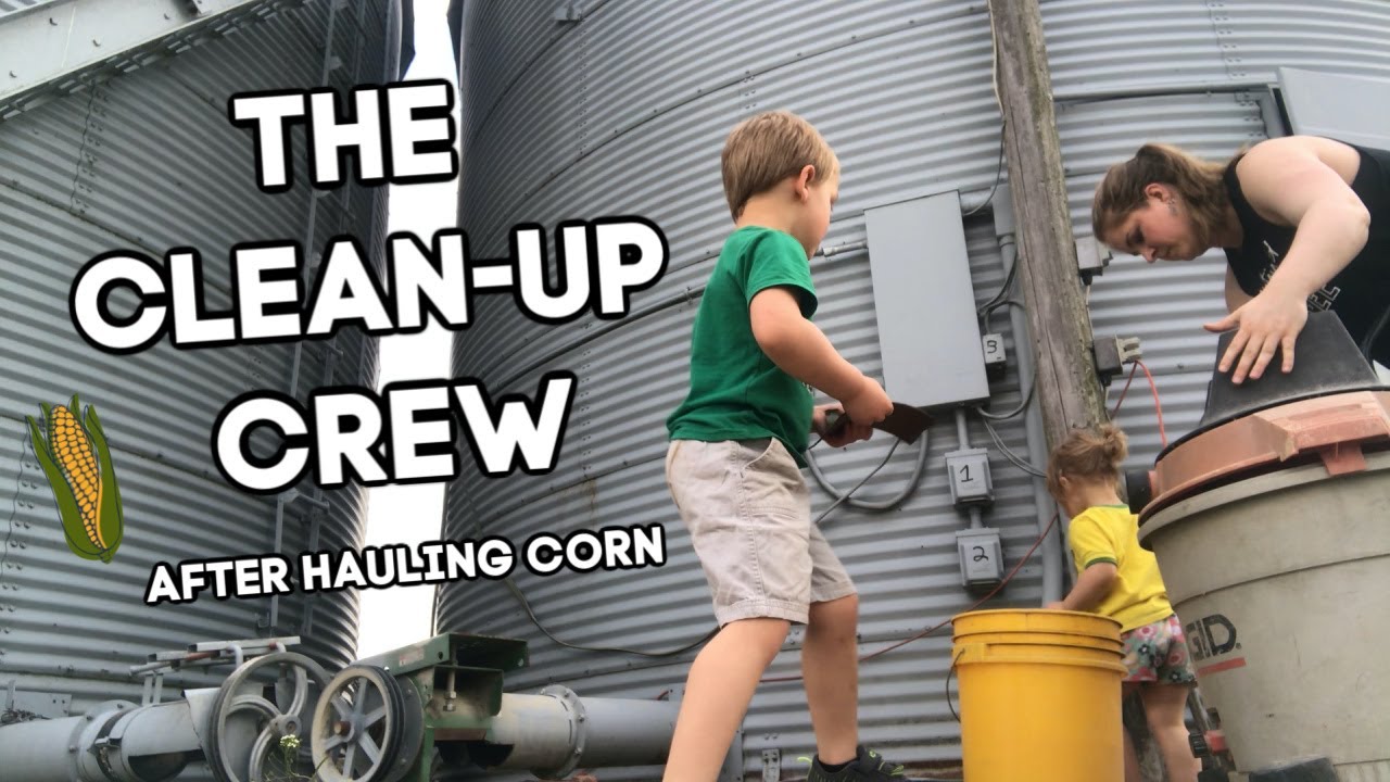 Cleaning Around Grain Bins | Featuring A Farming Wife - YouTube