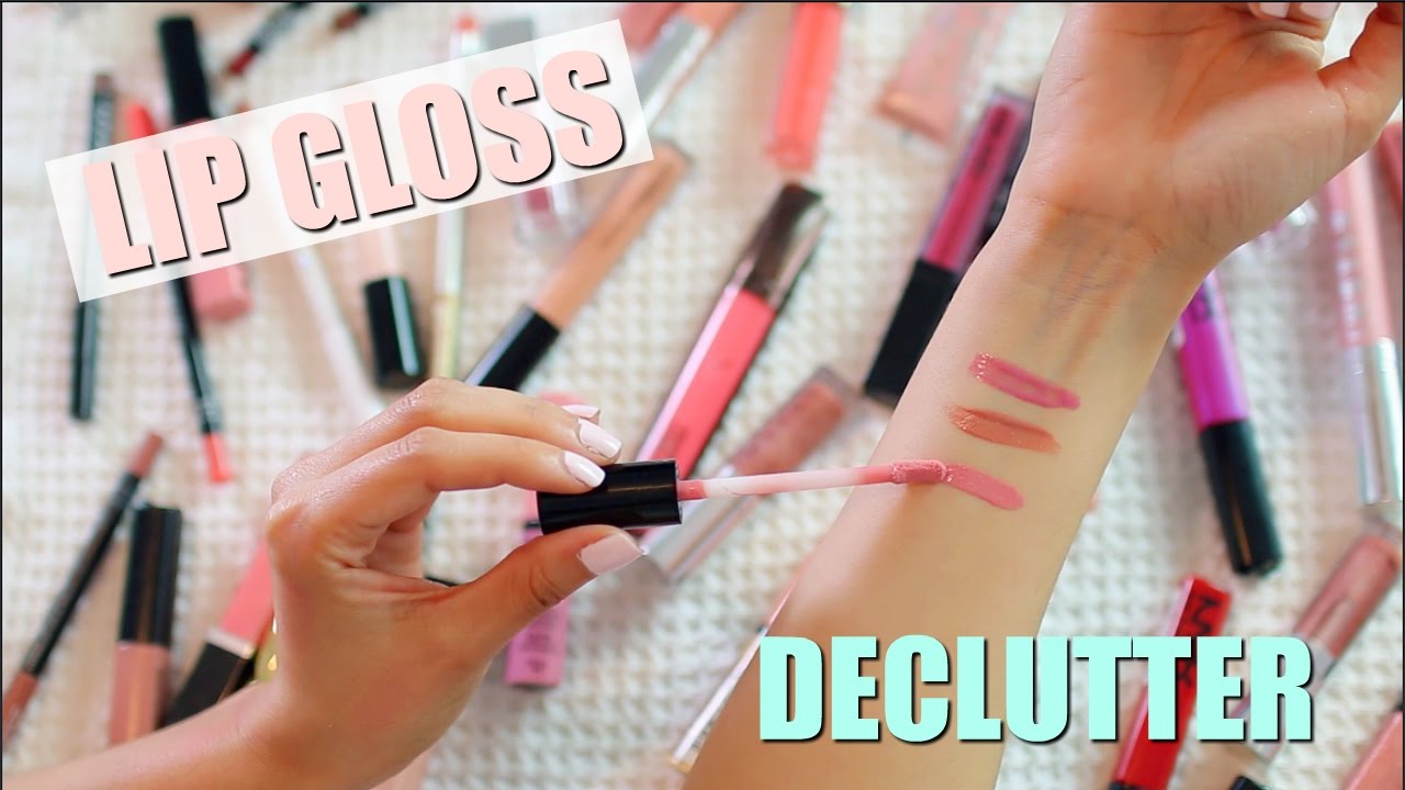 Lip Gloss Collection + Declutter! - YouTube