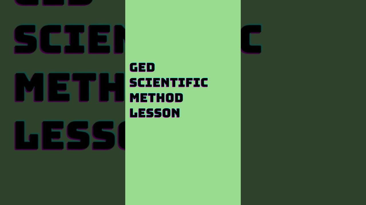 GED Science Scientific Method #shorts - YouTube