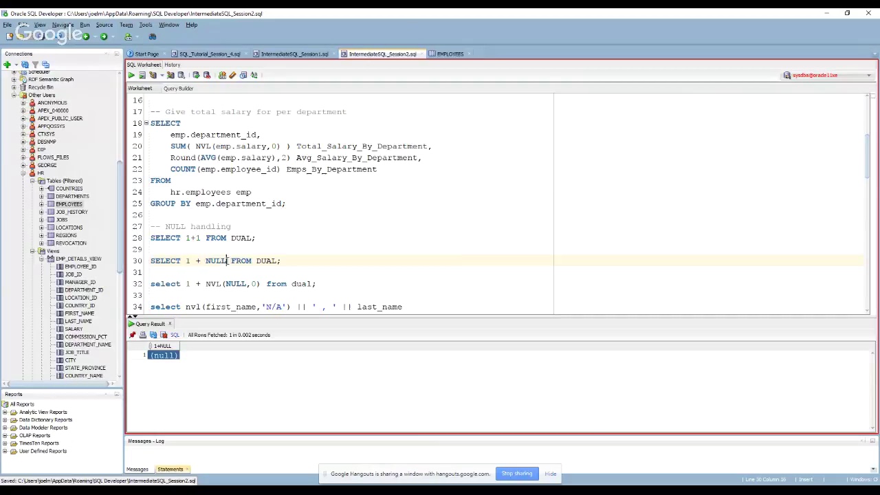 SQL Tutorial - Intermediate (Session 2) - YouTube