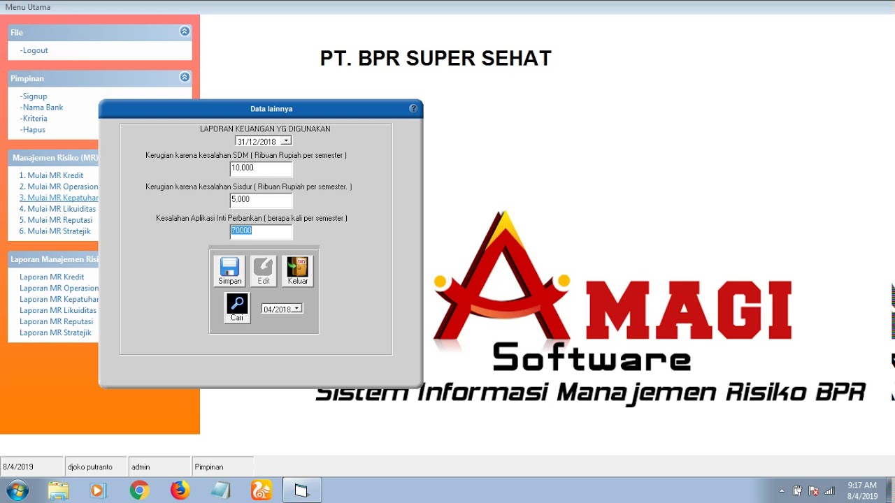 Software Manajemen Risiko BPR - Risiko Operasional SEOJK 1/2019 - YouTube
