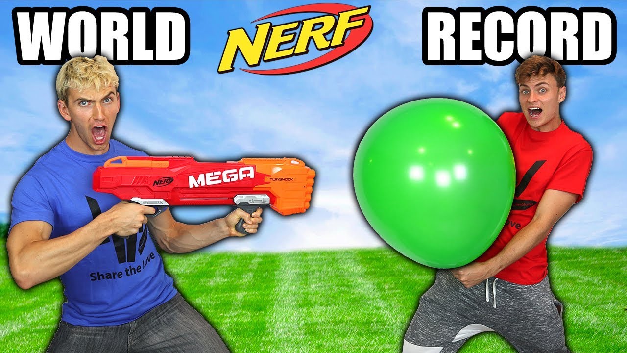 WORLD RECORD NERF TRICK SHOTS!! - YouTube