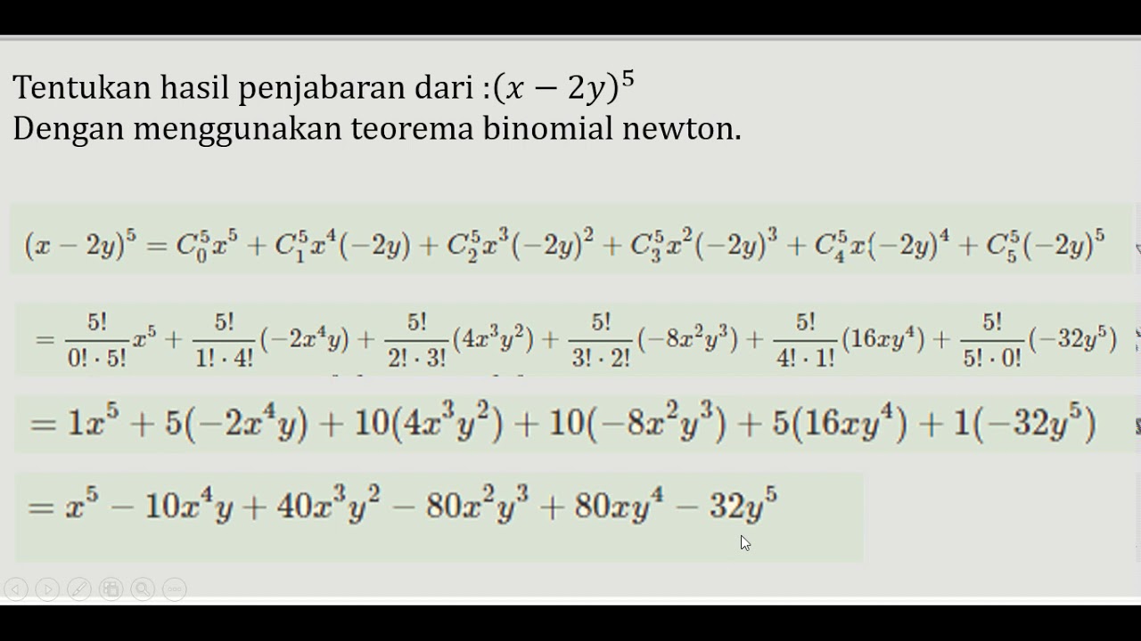 CARA MUDAH MENTUKAN KOEFISIEN DAN SUKU KU-n PADA BINOMIAL NEWTON - YouTube
