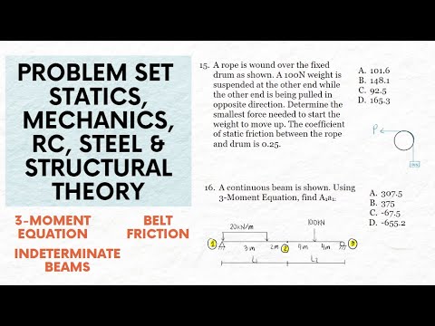 Problem Set | STATICS, MECHANICS, and STRUCTURAL THEORY - YouTube