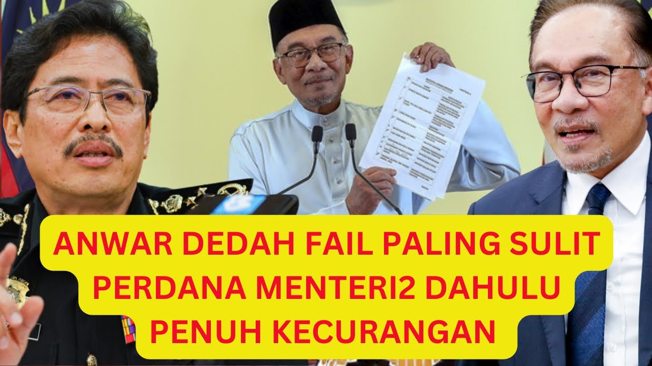Tak tahan lagi, Anwar dedah Fail Sulit Perdana menteri Terdahulu penuh ...