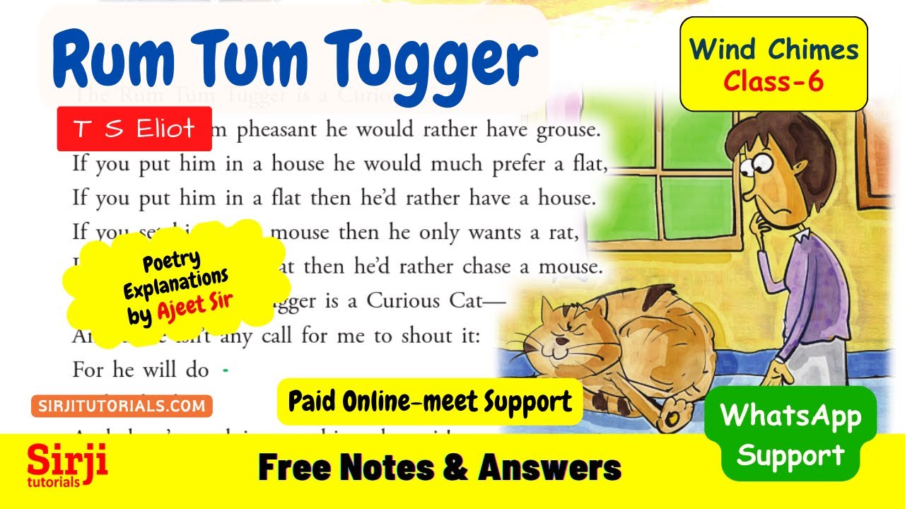 Rum Tum Tugger Poem by T S Eliot - Hindi Explanation with Poetic ...