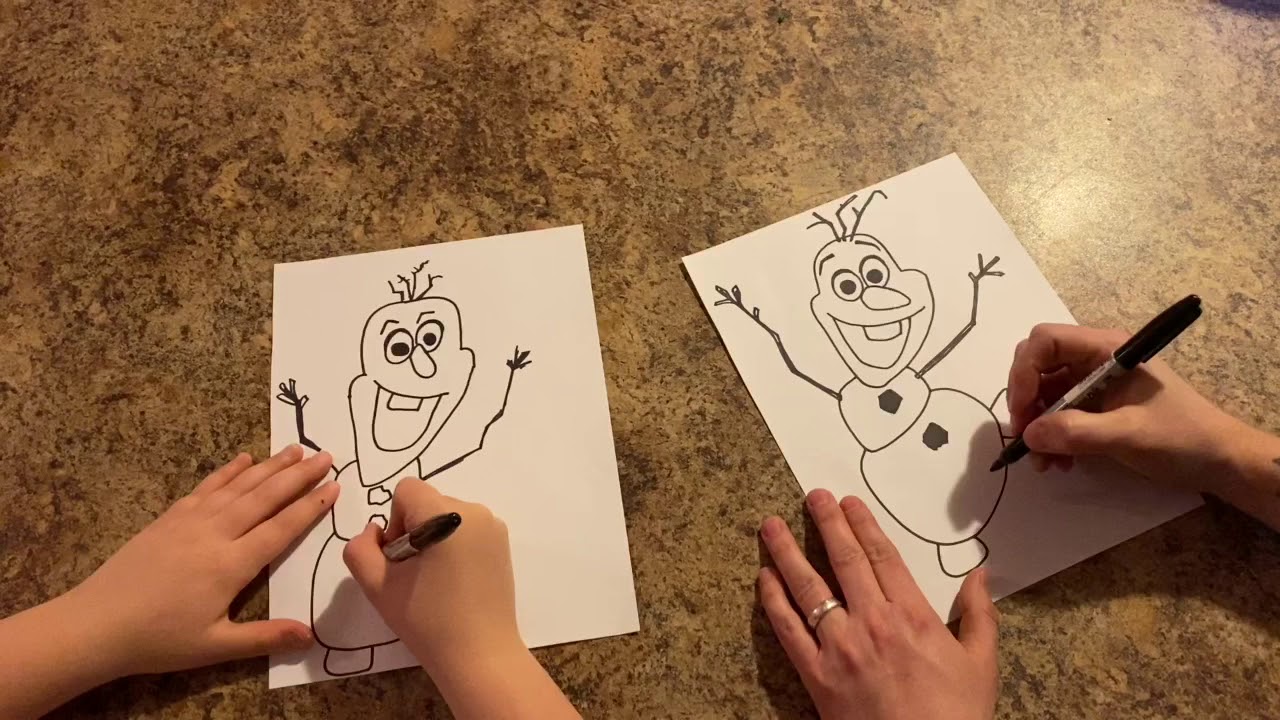 HOW TO DRAW OLAF - YouTube