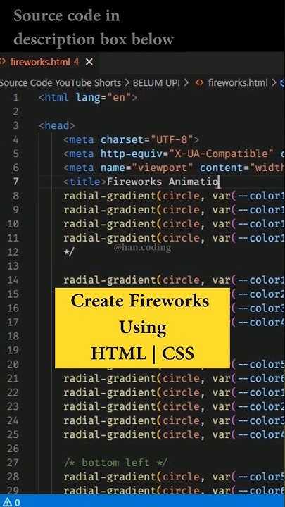 Create Fireworks Using HTML | CSS - YouTube